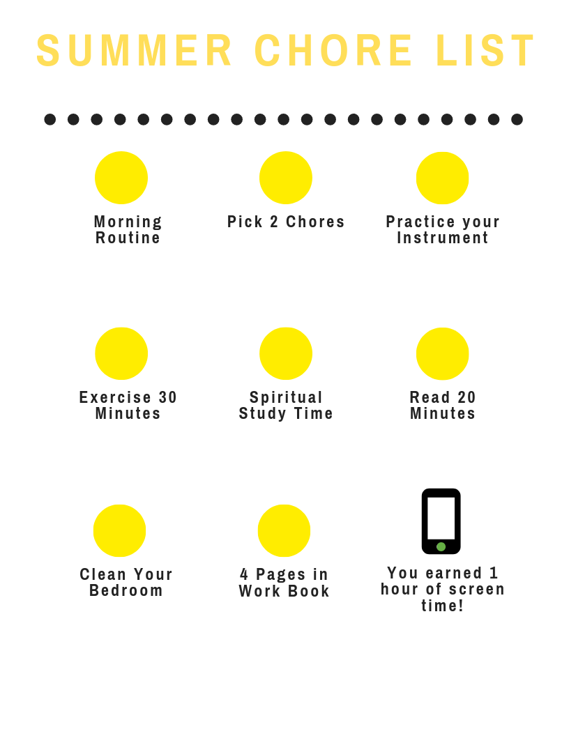 A Summer Chore List Helps Teach the Family Routine | Home Maid Simple